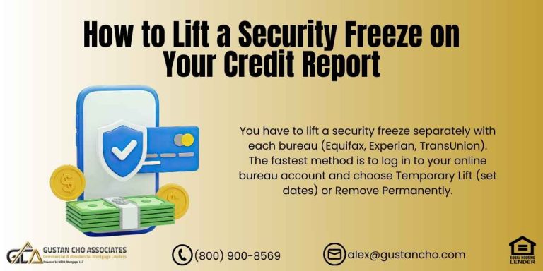 How to Lift a Security Freeze on Your Credit Report